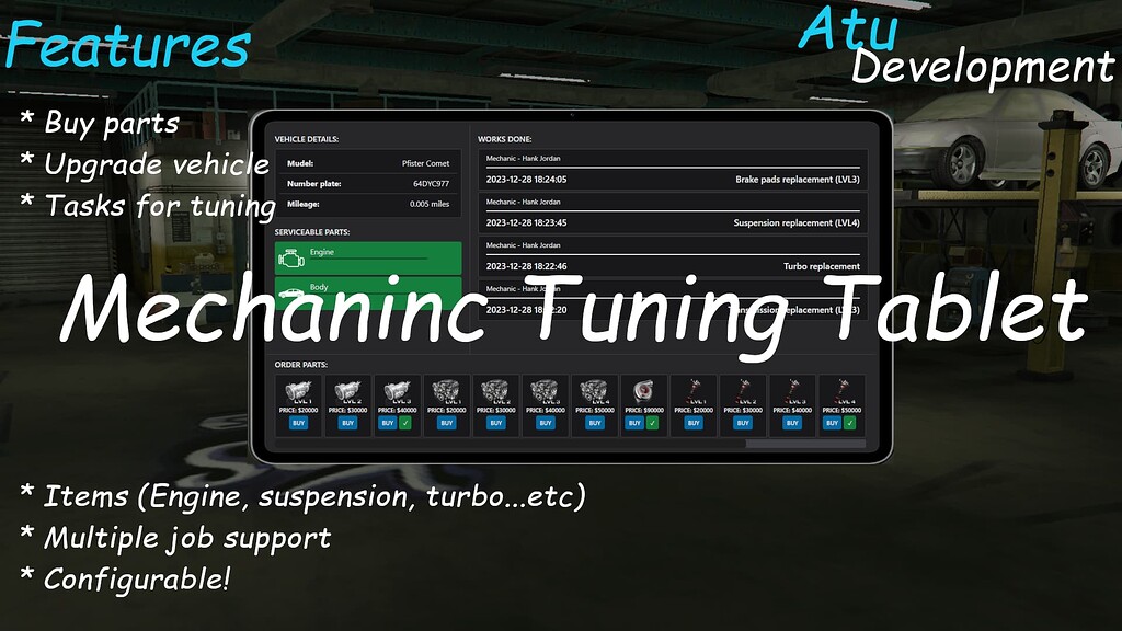 [PAID][QB/QBOX] Mechanic System with Tablet - FiveM Releases - Cfx.re ...