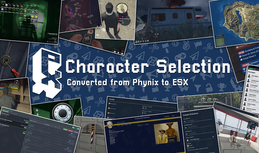 Character Selection for ESX (px_chars) | Spawn picker, playtime ...