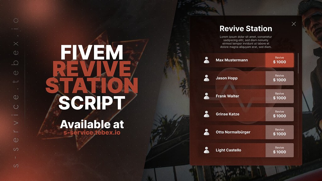 [PAID] [ESX] - Revivestation Script - Revive System - FiveM Releases ...
