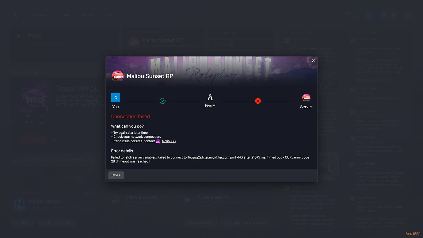 FiveM error - Server Discussion - Cfx.re Community