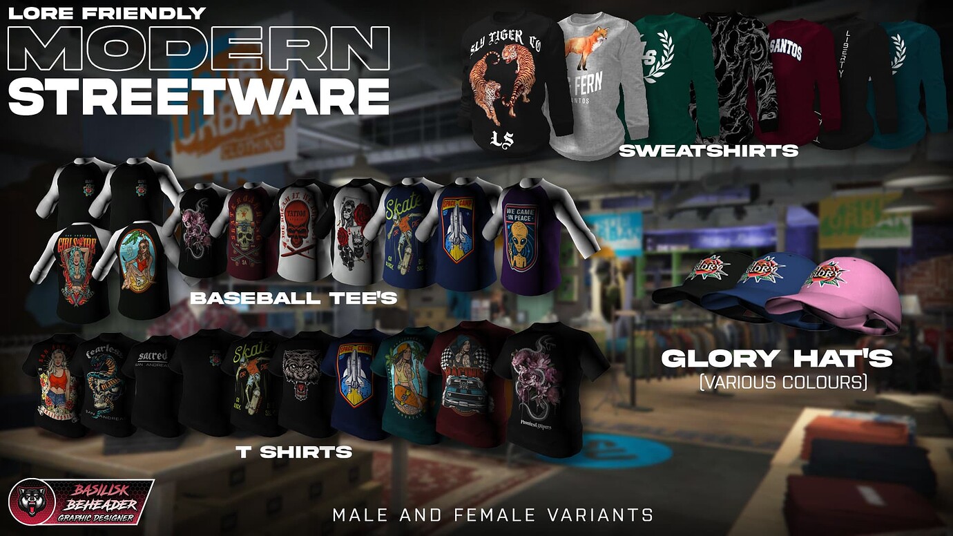 [PAID][CLOTHING][FiveM] Lore Friendly Modern Clothing Pack (MP ...