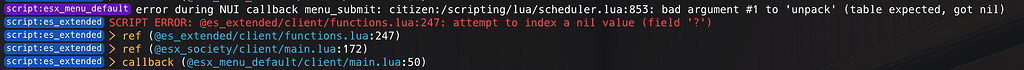 [SOLVED] Script error: Es_extended attempt to index a nil value - ES ...