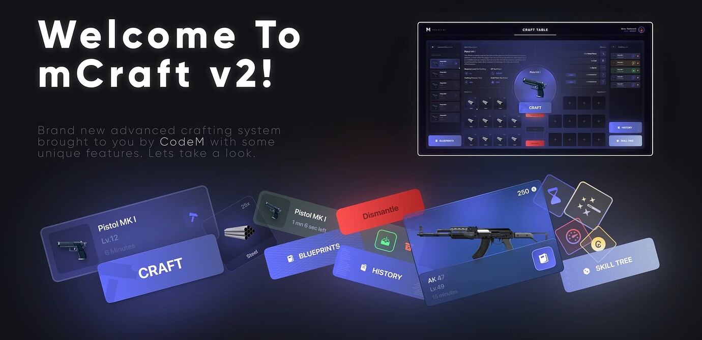 CodeM mCraft v2 ( Advanced Craft System ) - FiveM Releases - Cfx.re ...
