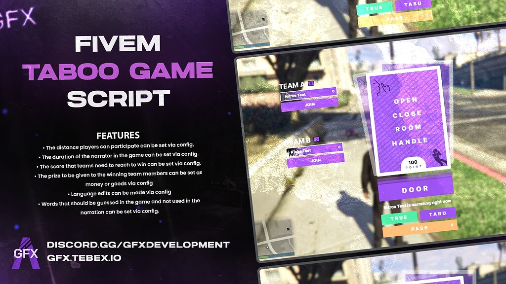 [PAID] GFX Taboo Game Script (A Great Social Activity For Your Players ...