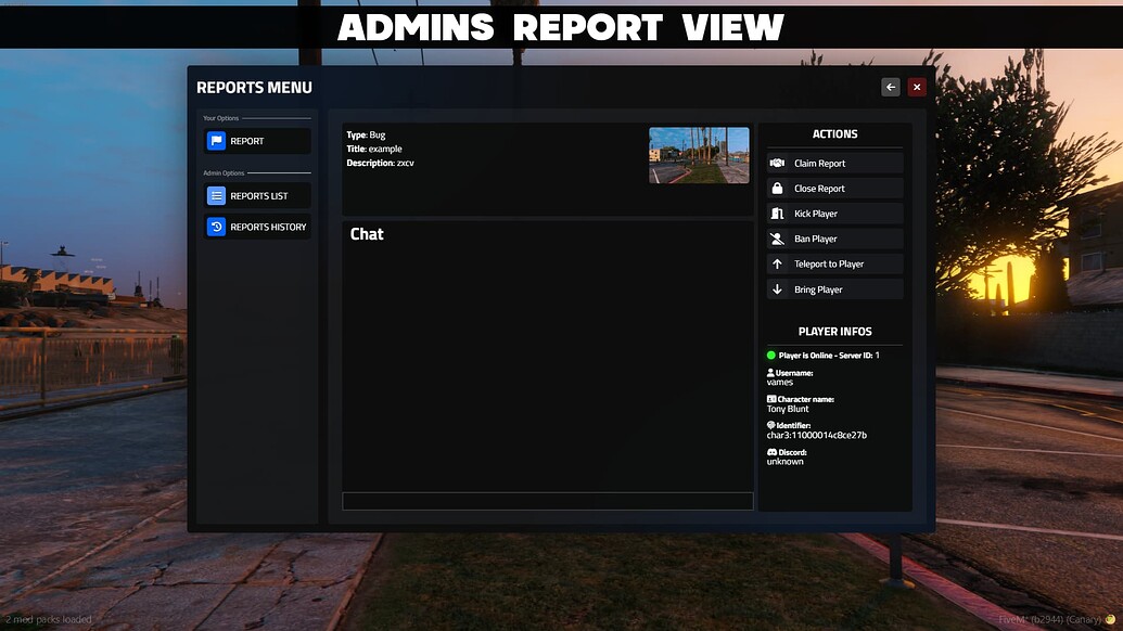 [ESX/QB] VMS_REPORTS | The most advanced report system - FiveM Releases - Cfx.re Community
