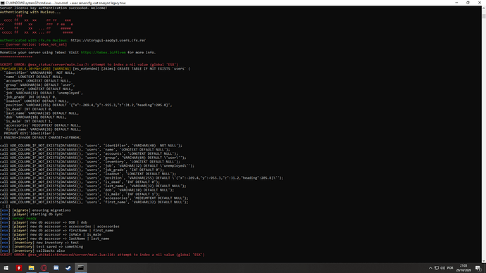 ES_EXTENDED Error in index a nil value - ES/ESX - Cfx.re Community