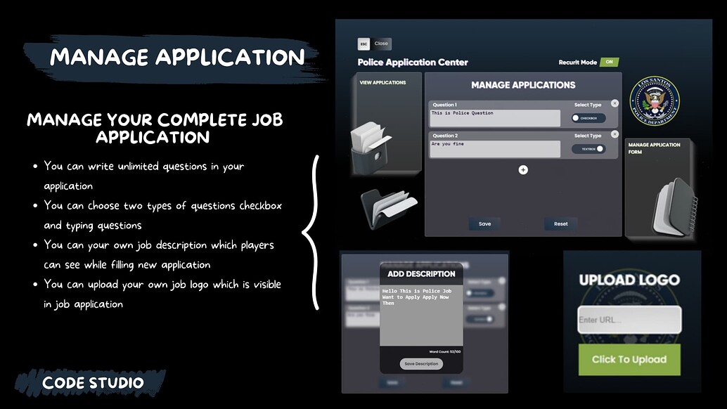 Job Application System | Ingame Forms Creator | [QB / ESX] - FiveM ...