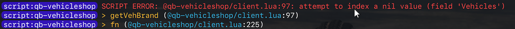QB-vehicleshop - SCRIPT ERROR - Resource Support - Cfx.re Community