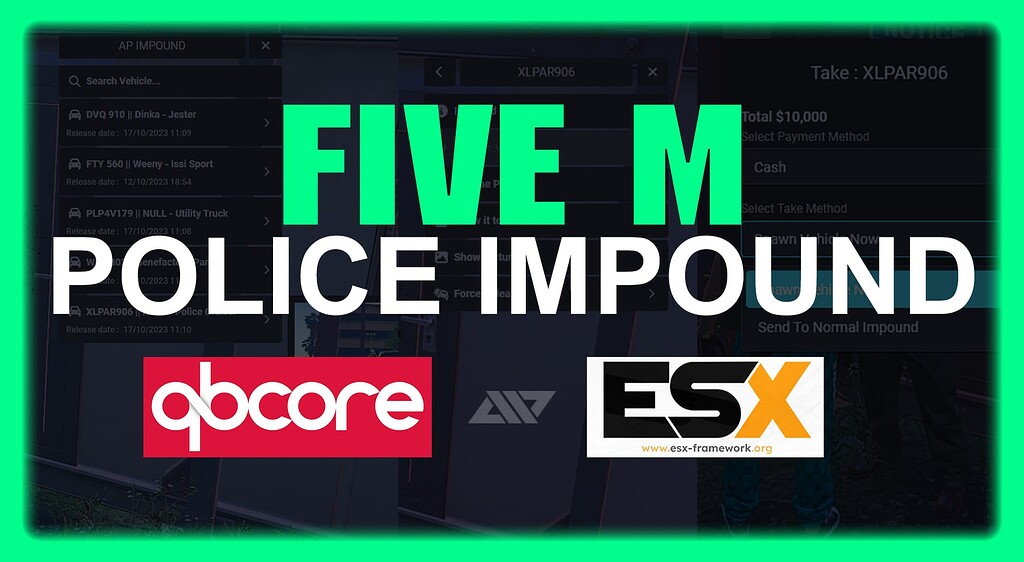 [PAID] [ESX/QBCORE] POLICE IMPOUND - FiveM Releases - Cfx.re Community