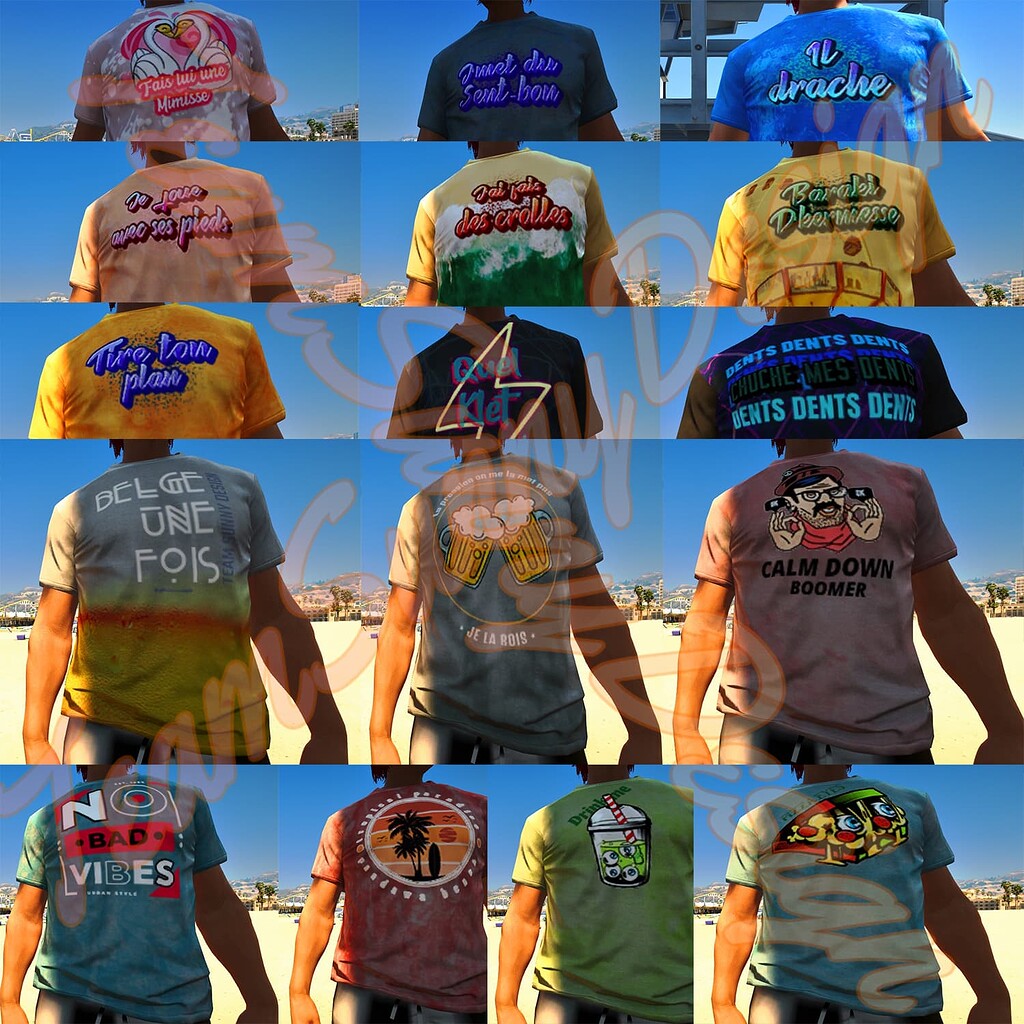 [RELEASE][PAID]Pack of 16 tshirts Men[OPTIMISATION] - FiveM Releases ...