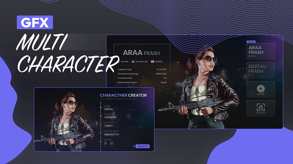 [PAID] GFX Multicharacter Character Creation Script - FiveM Releases ...