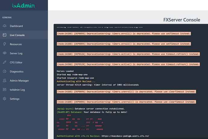 Major issues with Redem and txAdmin - Server Support - Cfx.re Community