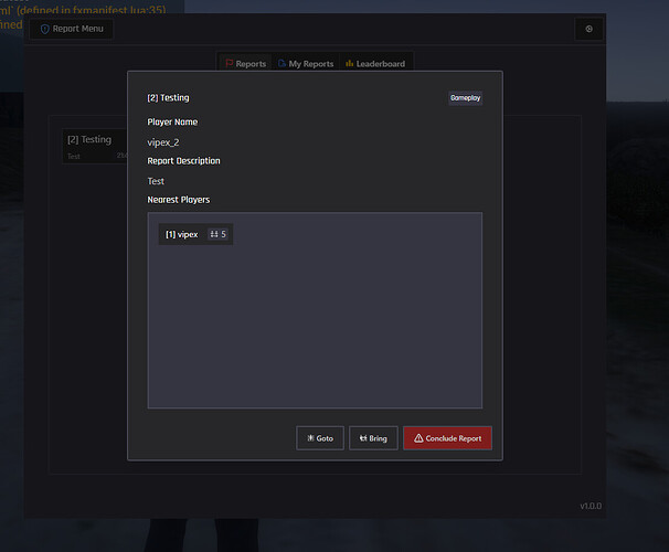 [FREE] [STANDALONE] Report System | Advanced NUI Based Report System ...