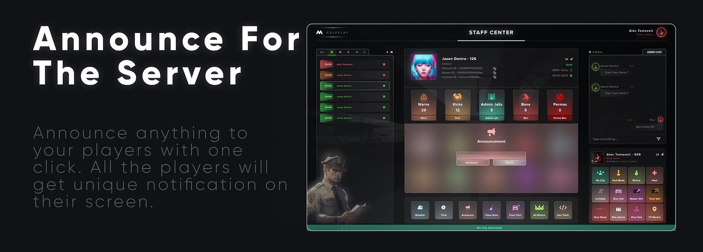 CodeM mStaff - Admin Menu ( Advanced Admin System ) - FiveM Releases ...
