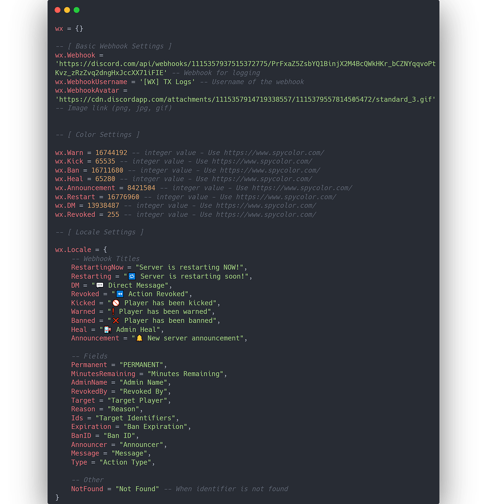 [FREE] WX txAdmin Logs - Simple, webhook based txAdmin action logging system! - FiveM Releases ...