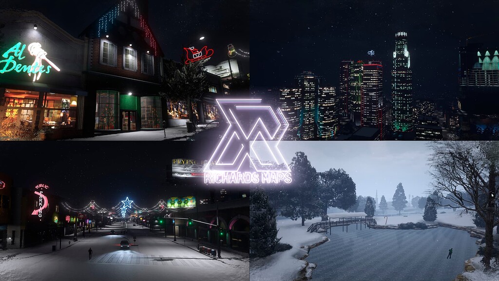 Xmas City Decoration 2023 [CHRISTMAS MAP] (Downtown, Mirror Park ...