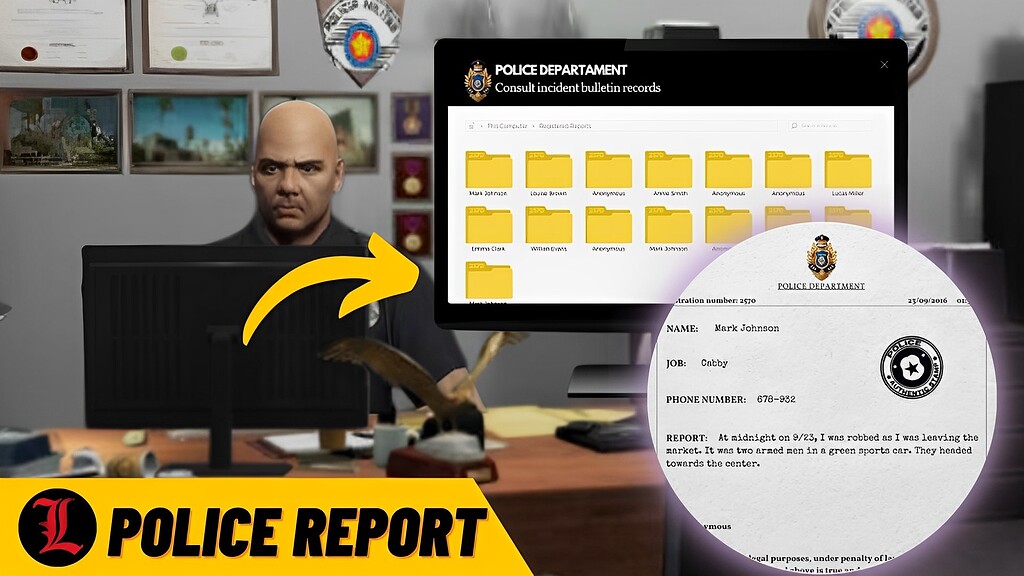 Police Report - Remake [ ESX / QBCore / VRP / Standalone ] [PAID ...