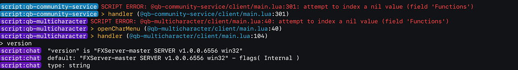 Script Error @qb-multicharcater/client/main.lua:attmept to index a nil value _field Functions ...