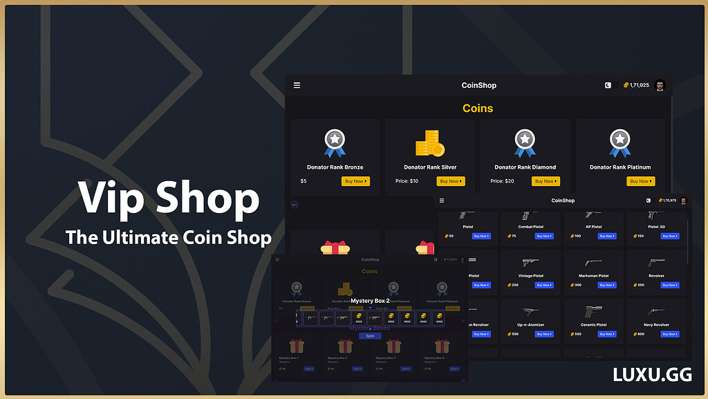 Vip Shop - Coin Shop for FiveM - FiveM Releases - Cfx.re Community