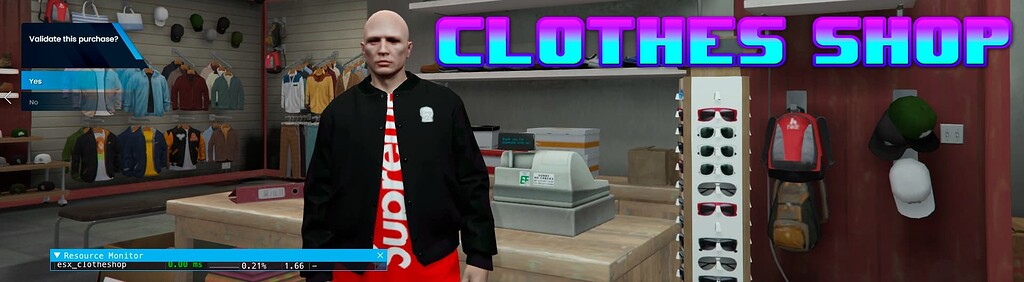 [ESX][RELEASE] ClothesShop Modified, 0.00 ms, very optimization ...