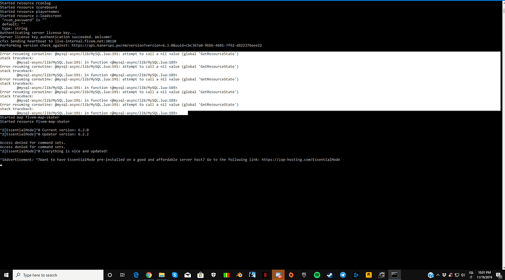 Problem with resource "mysql-async" - Resource Support - Cfx.re Community