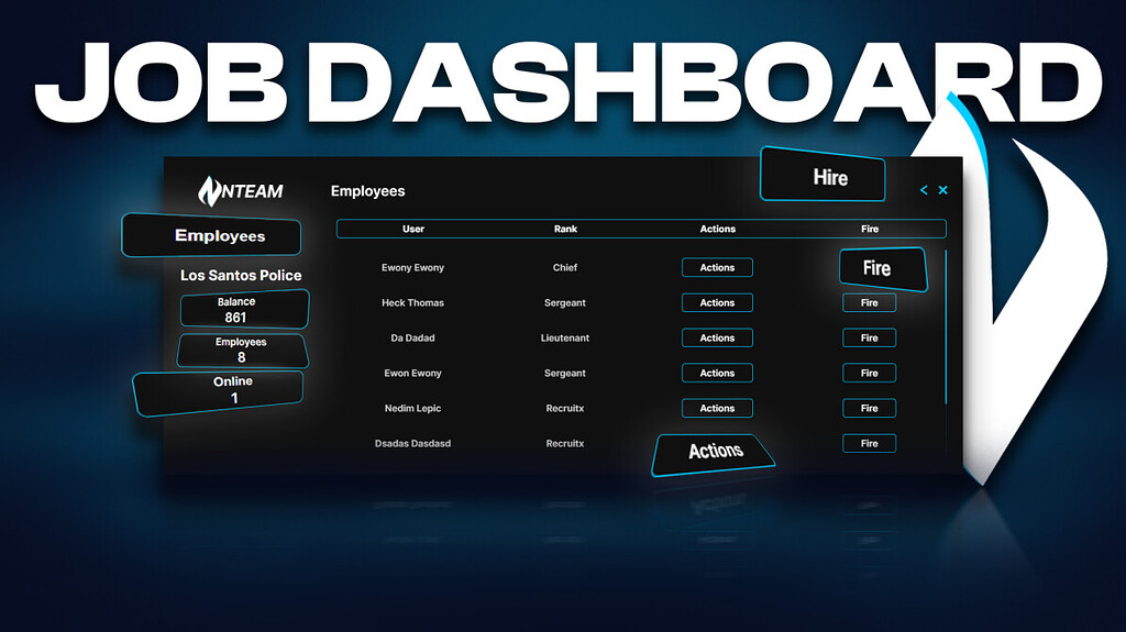 [PAID][ESX] Job Dashboard - FiveM Releases - Cfx.re Community