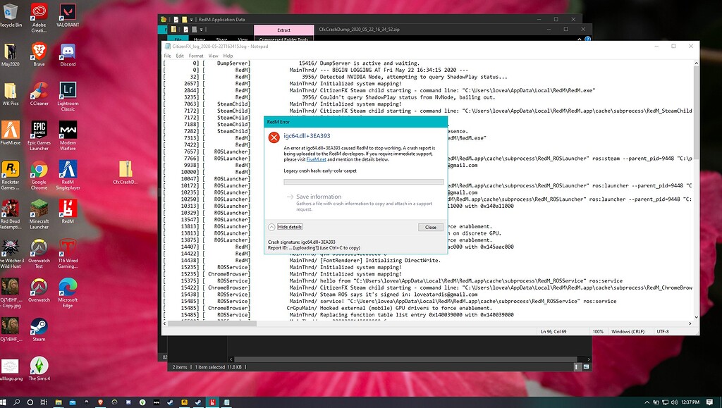 RedM crashes upon launching for the first time - RedM Client Support ...