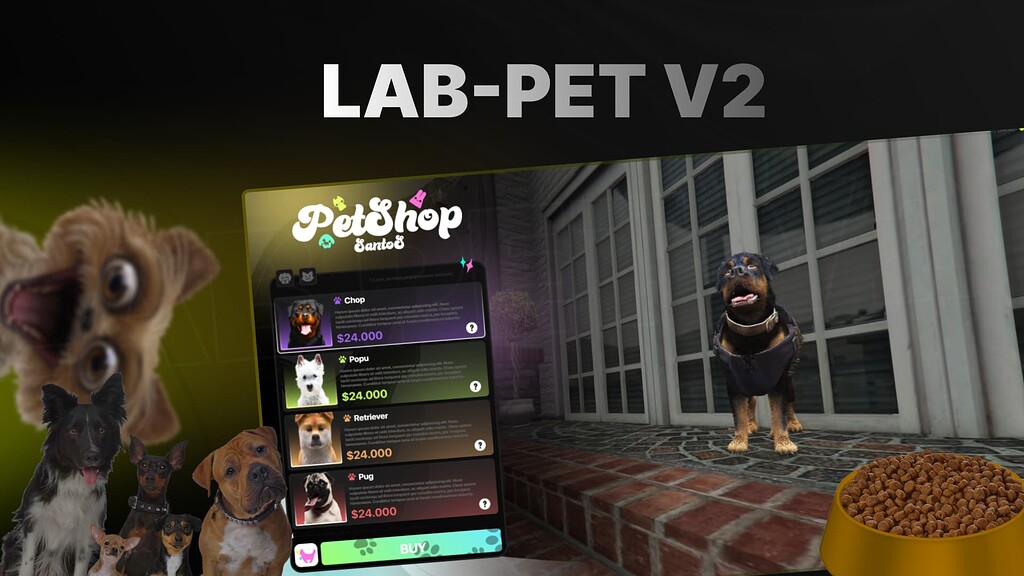 Lab-pet v2 | with customizable pet clothing system - FiveM Releases ...