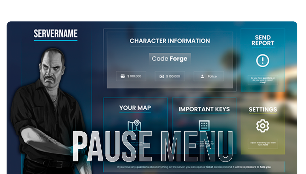 Esxqb Advanced Pause Menu With Commands And Keys Ui Fivem Releases Cfxre Community