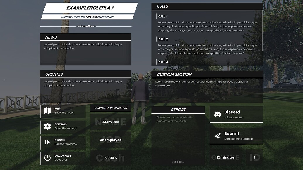 [QBCore/ESX] [FREE] Pause Menu - FiveM Releases - Cfx.re Community