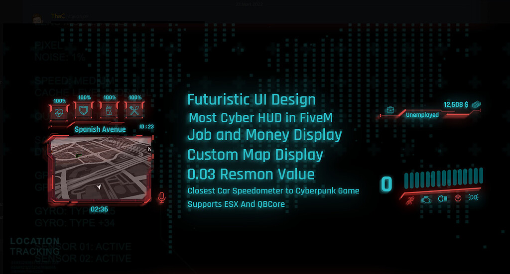 CodeM - CyberM HUD + Notification [ESX - QB] - FiveM Releases - Cfx.re ...