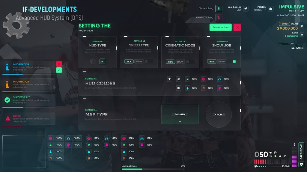 [ESX /QB] IF Advanced HUD System (DPS Series) - FiveM Releases - Cfx.re ...
