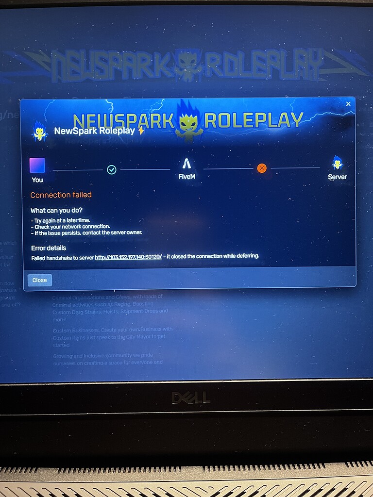 Failed to connect to FiveM server - FiveM Discussion - Cfx.re Community