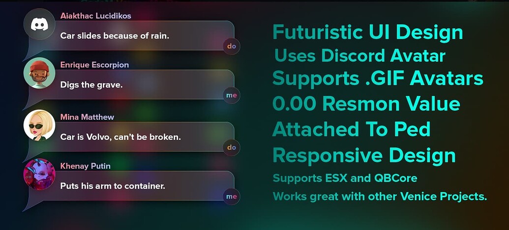 Codem Me Do Chat (Discord Avatar) [ESX - QB] - FiveM Releases - Cfx.re ...