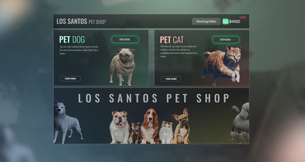 [PAID] Pet Shop & Pet Script - FiveM Releases - Cfx.re Community