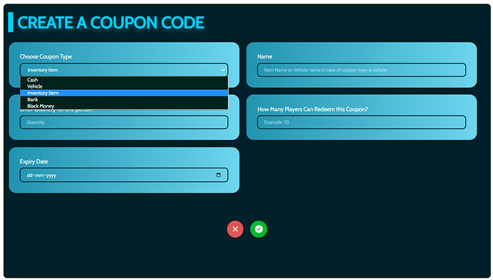 [ESX/QBCore] Coupon code redeem script for FiveM | ss-redeem - FiveM Releases - Cfx.re Community