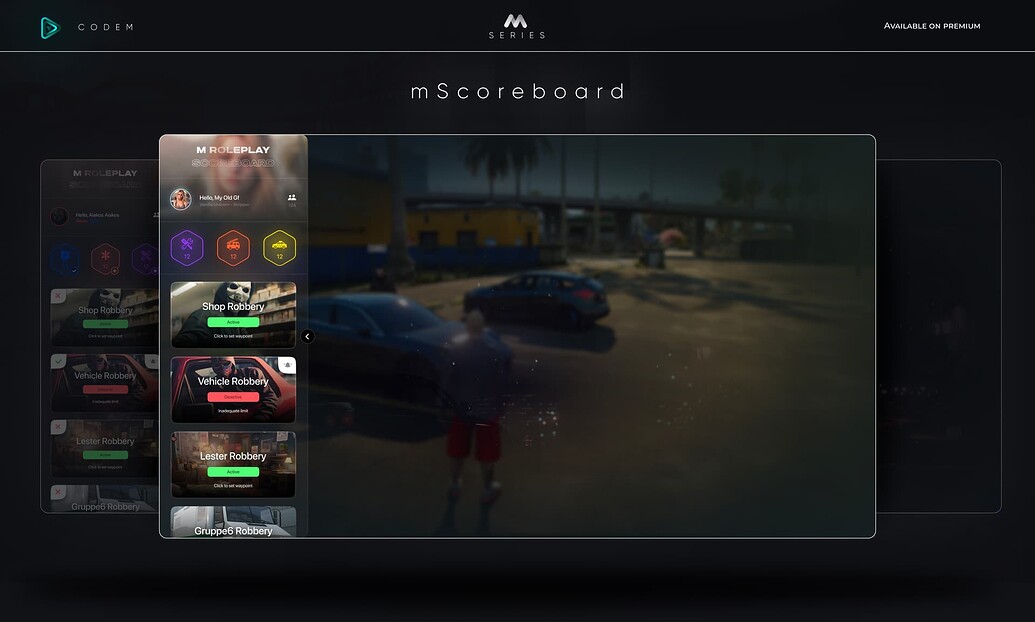 CodeM mScoreboard ( Advanced Scoreboard System ) ESX QB - FiveM ...