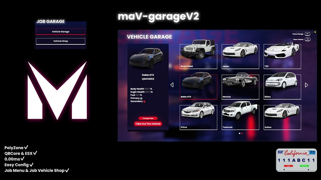 MVS | Premium Garage ESX & QBCore - FiveM Releases - Cfx.re Community