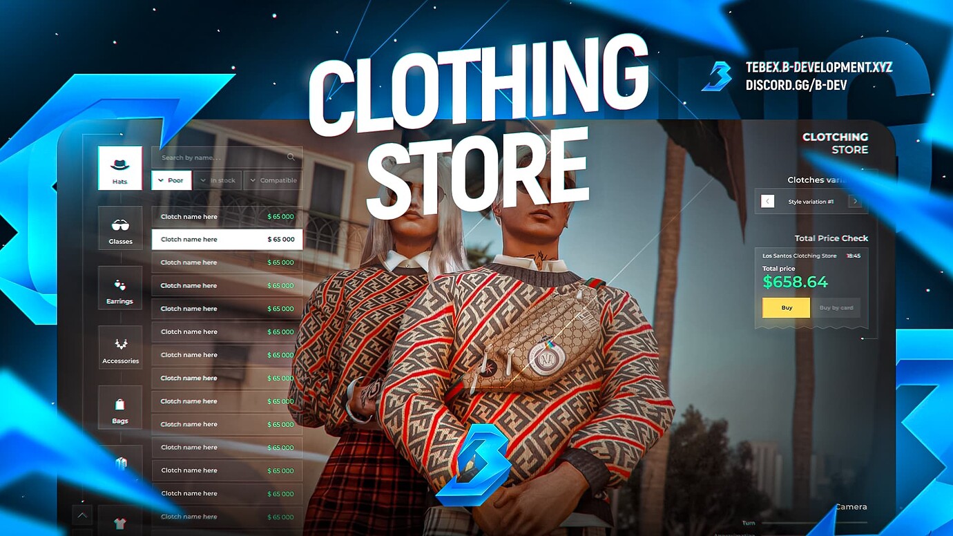 [FIVEM][ESX] B - Clothingstore - Best Design and Best Price! (Version 4 ...