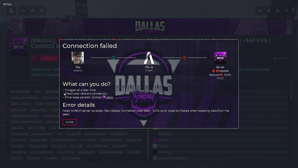 - Read the error details and take action. - If the issue persists, contact . Connection rejected ...
