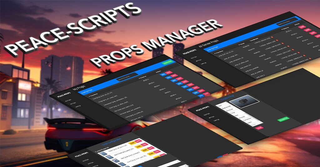[QBCore/ESX/CUSTOM] PEACE-PROPSMANAGER - Props Manager V1.0.3 - FiveM Releases - Cfx.re Community