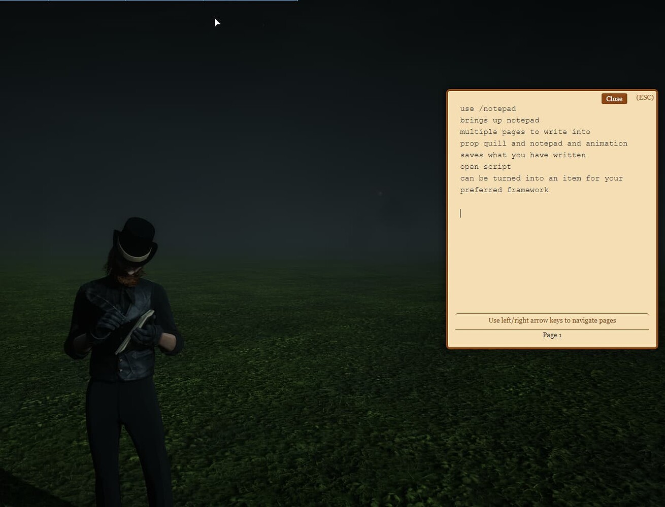 Macabre Notepad FREE - RedM Releases - Cfx.re Community