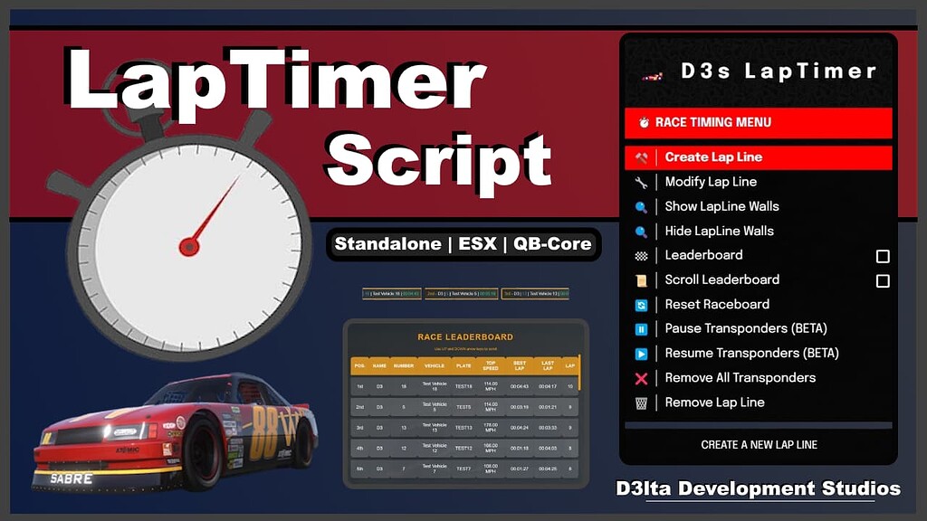 [D3lta Development Studios] LapTimer | Race Timer Script + Leaderboard ...
