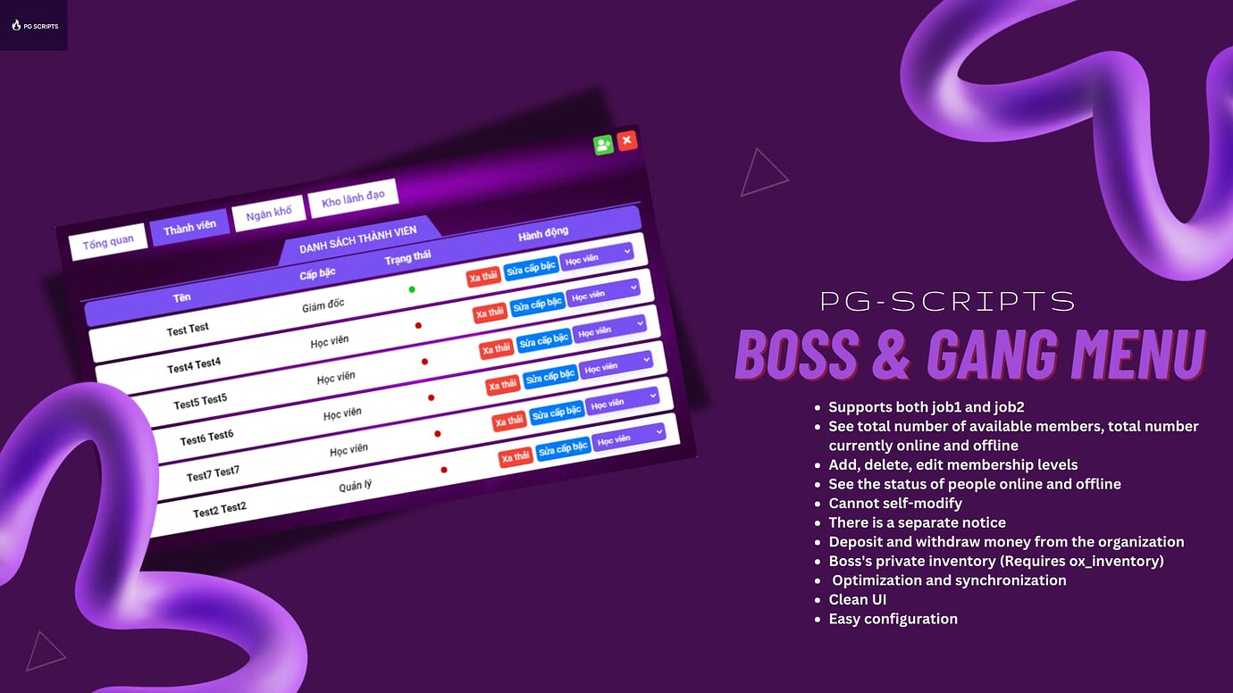[PAID] [ESX] Boss & Gang Menu - FiveM Releases - Cfx.re Community