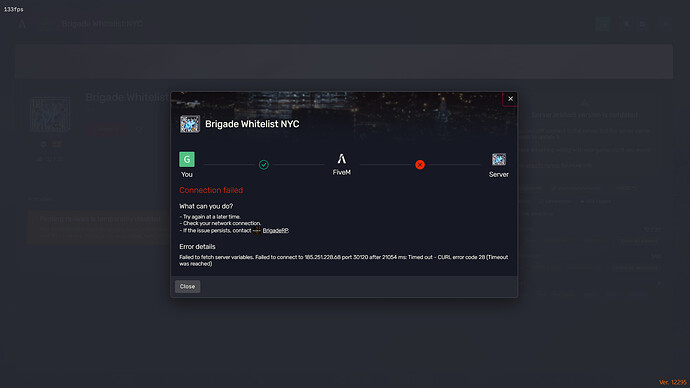 Everytime i try to connect it won't connect to the server - FiveM ...