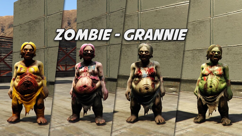 Zombie Grannie - Addon Zombie Ped - FiveM Releases - Cfx.re Community