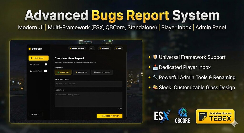 Advanced Bug Report System | Modern UI | Discord Logs | Admin Panel ...