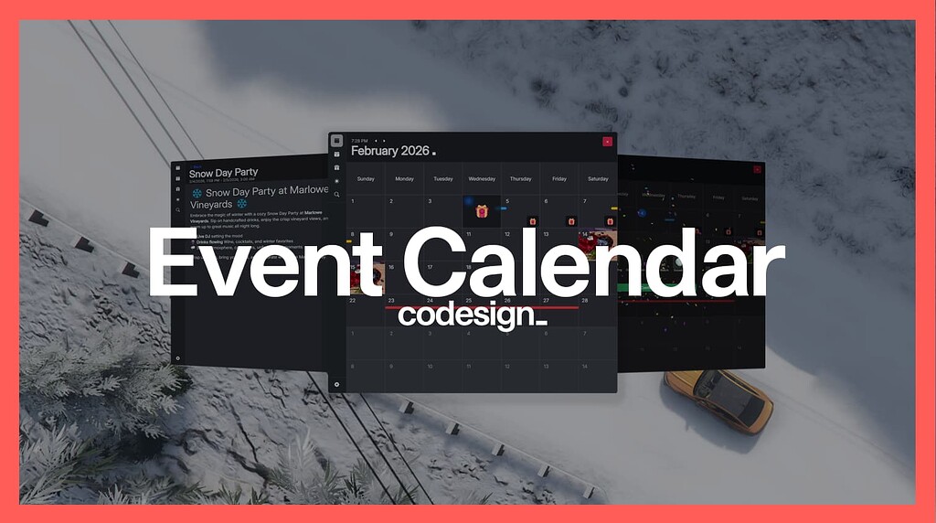 [Early Access] Event Calendar by Codesign - FiveM Releases - Cfx.re ...