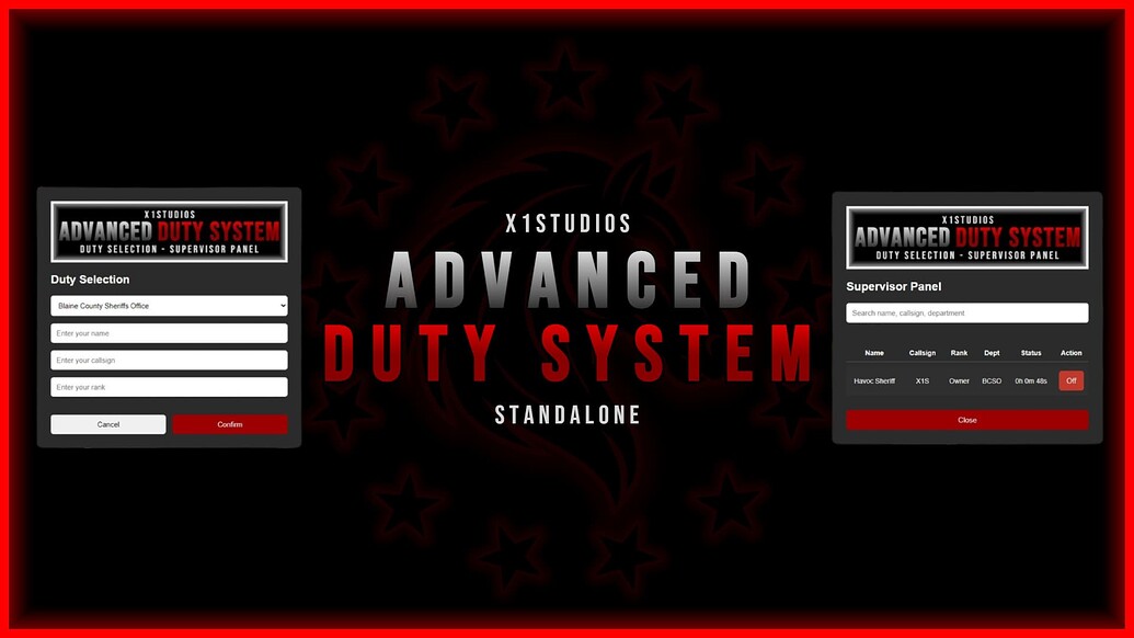 Advanced Duty System (Standalone) (X1Studios) - FiveM Releases - Cfx.re ...