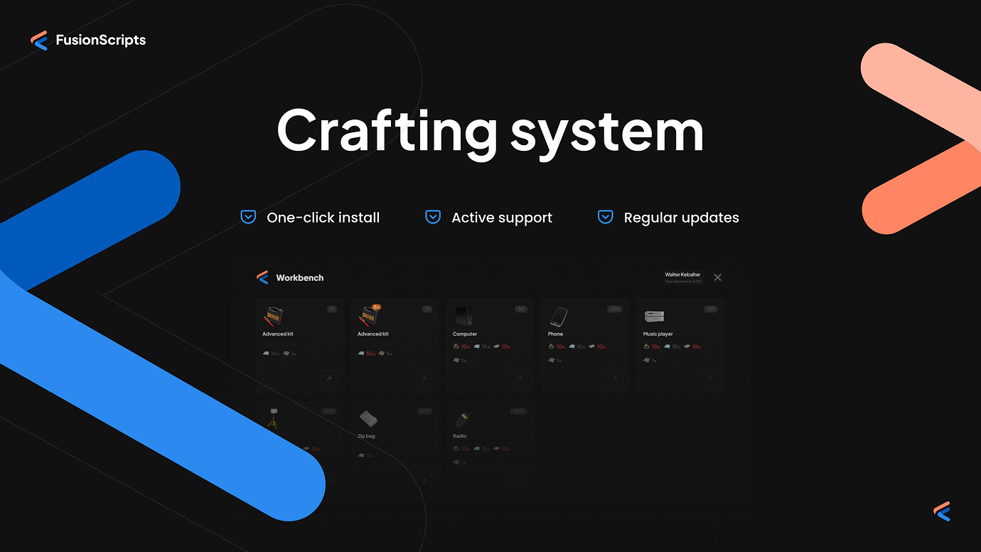 Crafting system - intuitive UI, experience based - FiveM Releases - Cfx ...